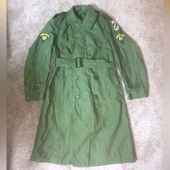 Jackets & Coats | Vintage Korean War Military Trench Coat | Poshmark